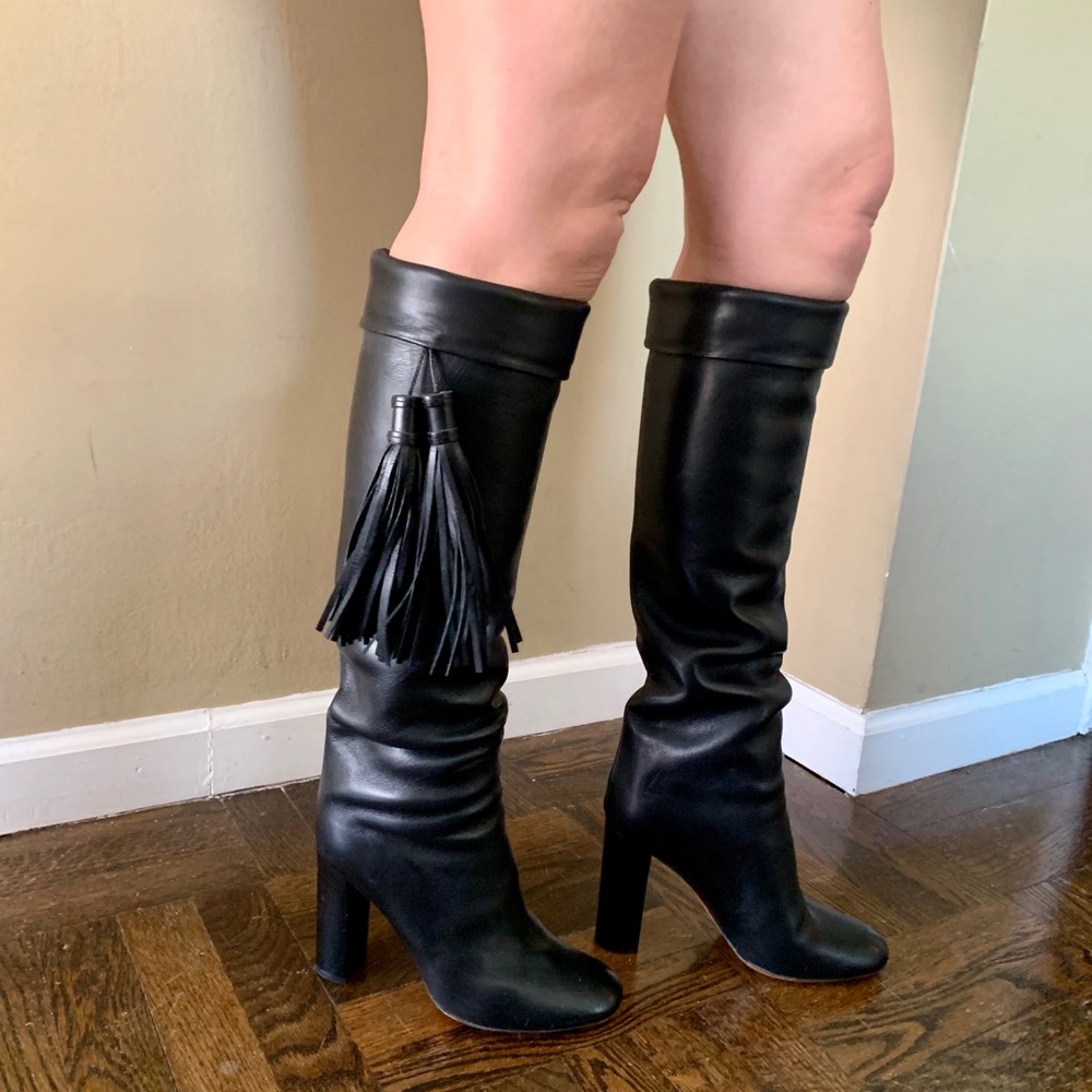 Authentic Chloe High Boots With Tassels - Gem
